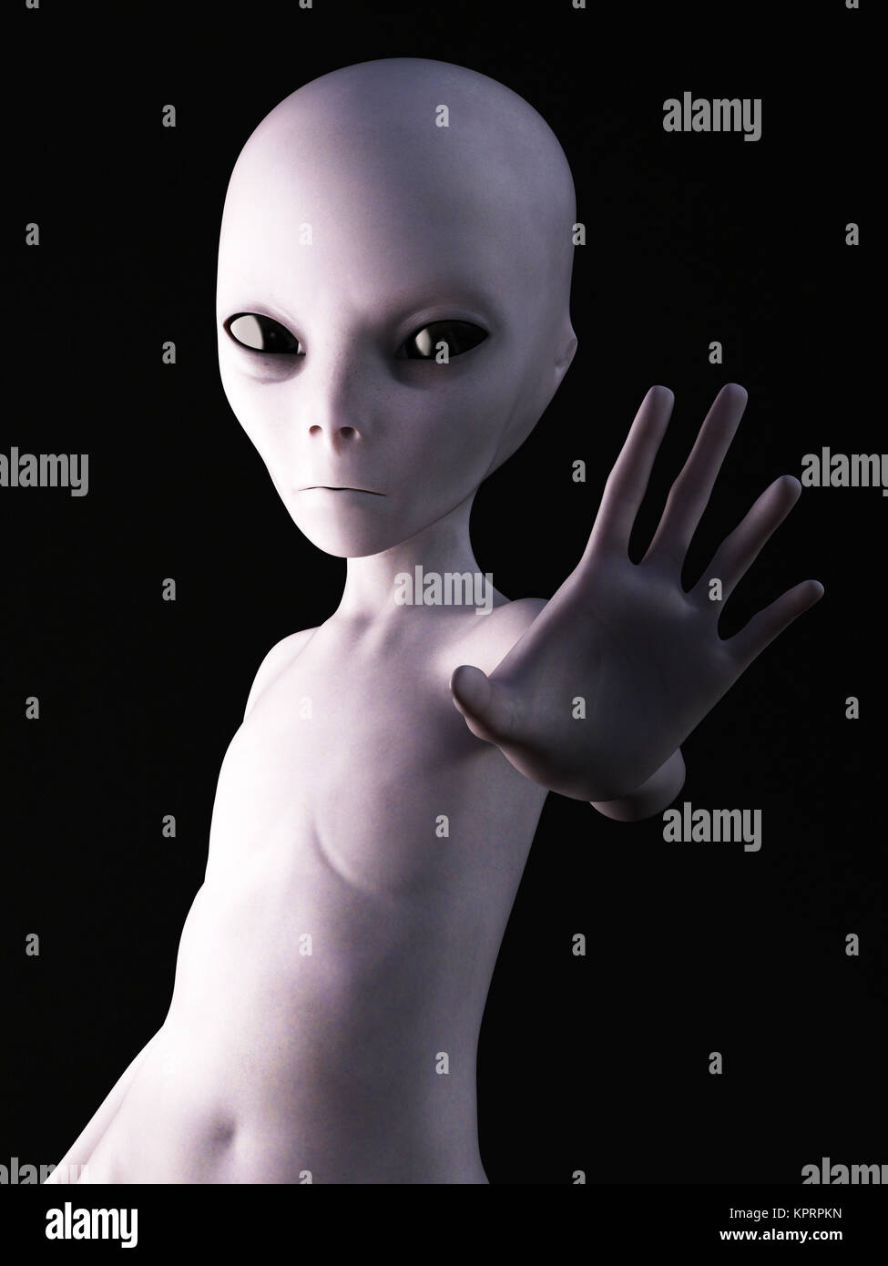 3d alien grey et hi-res stock photography and images - Alamy