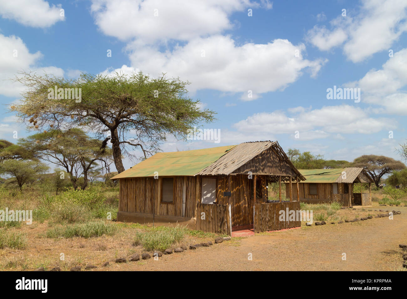 Traditional african safari tourist lodge Stock Photo - Alamy