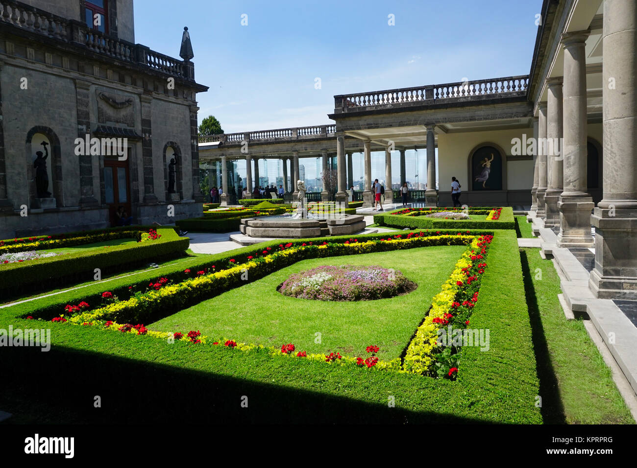 The Garden (El Jardin) area, Chapultepec Castle in Chapultepec Park ...