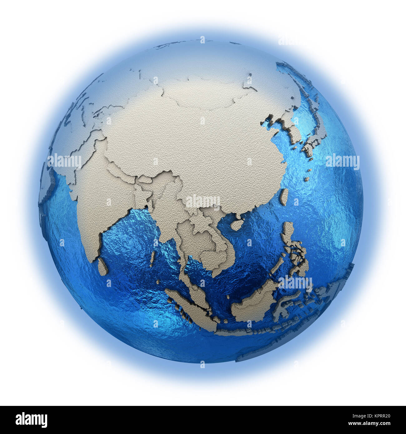 Southeast Asia on model of planet Earth Stock Photo - Alamy