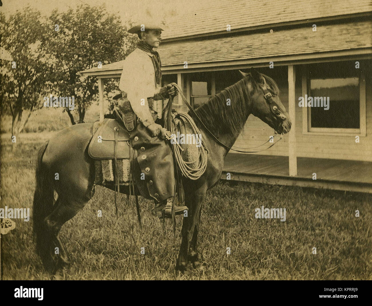 Cowpoke On The Ranch Stock Photo - Alamy