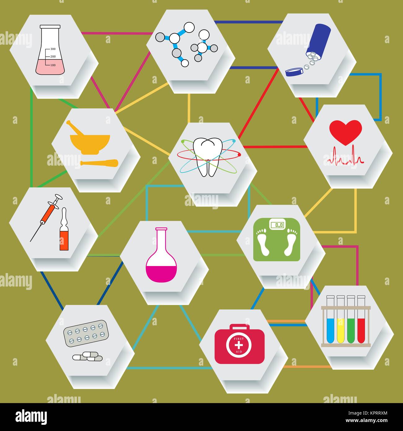 Medical devices, tools and drugs. Health and treatment Stock Vector ...