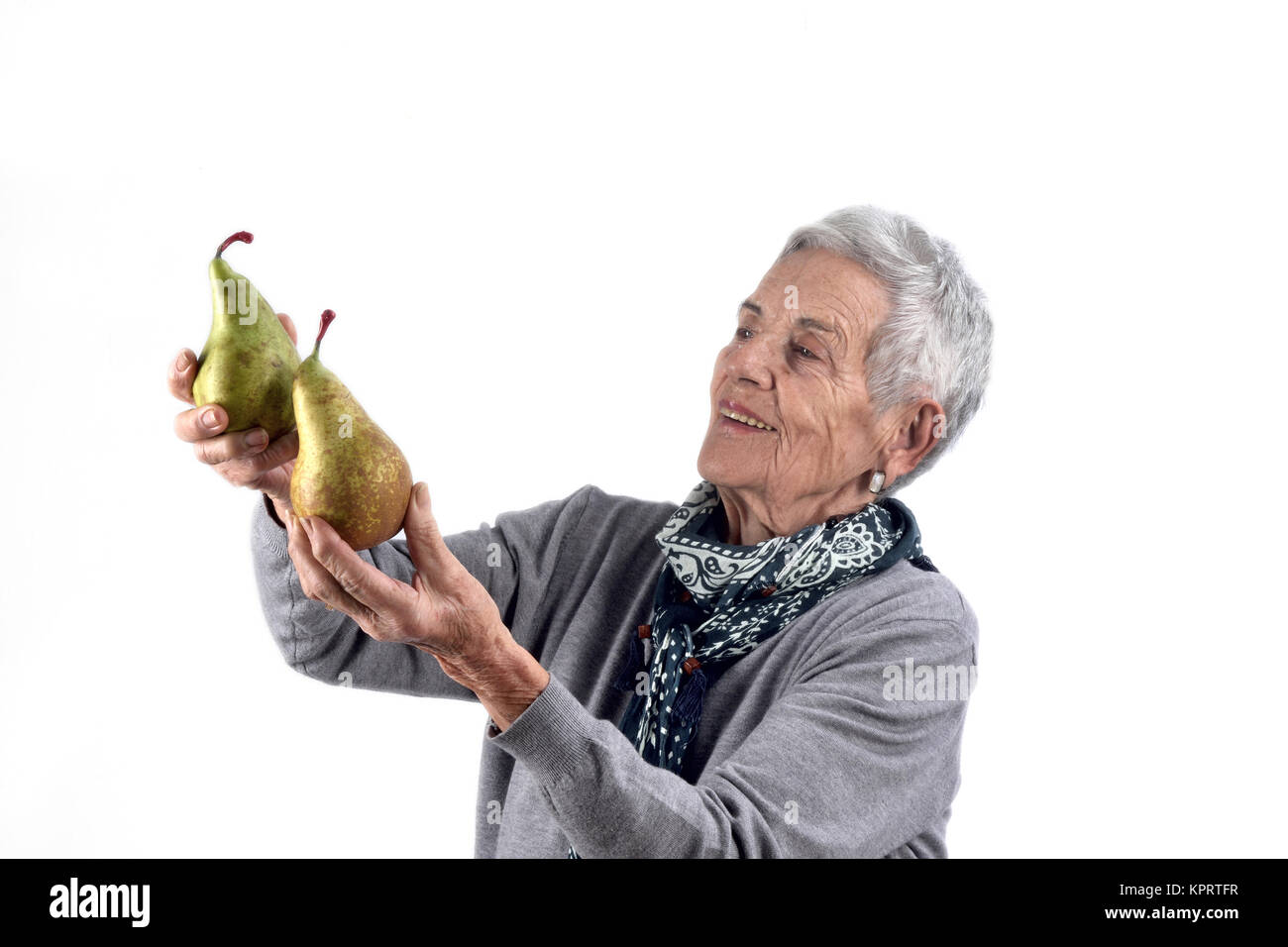 Woman eating pear hi-res stock photography and images - Alamy