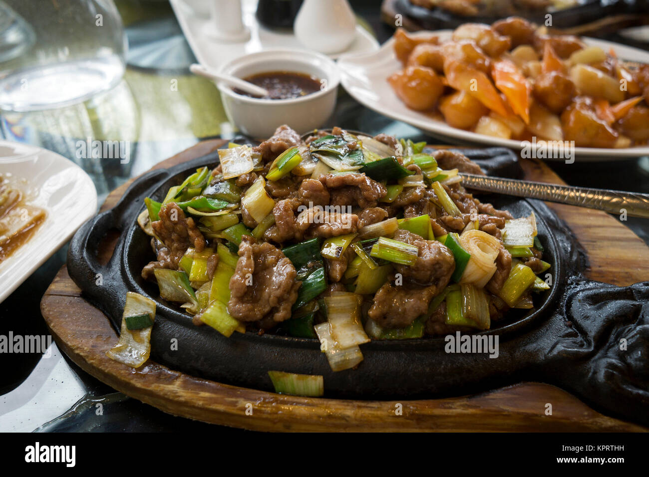 Chinese food with beef Stock Photo - Alamy