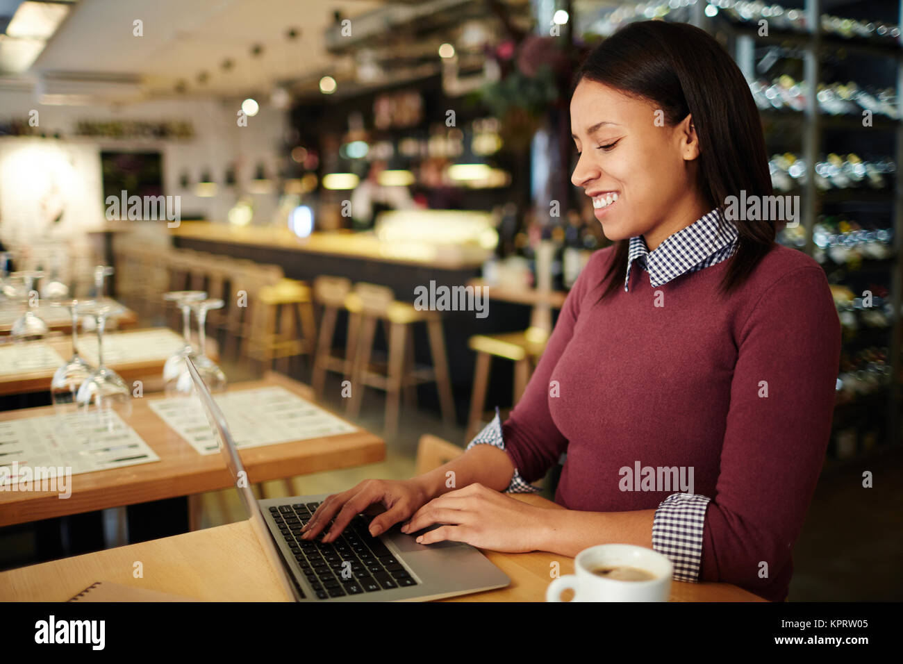 Browsing at break Stock Photo - Alamy