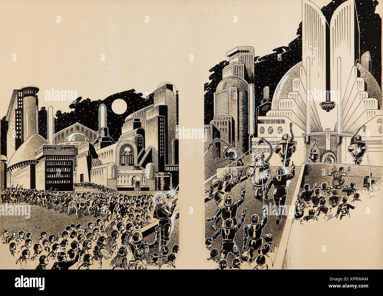 Attack on Robot City Stock Photo - Alamy