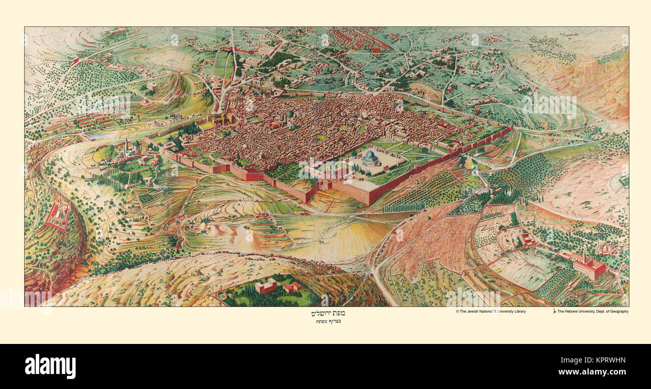 Jerusalem map hi-res stock photography and images - Alamy