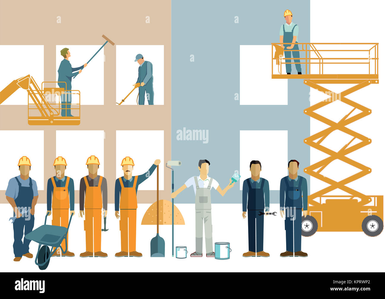 Craftsmen scaffolding hi-res stock photography and images - Alamy