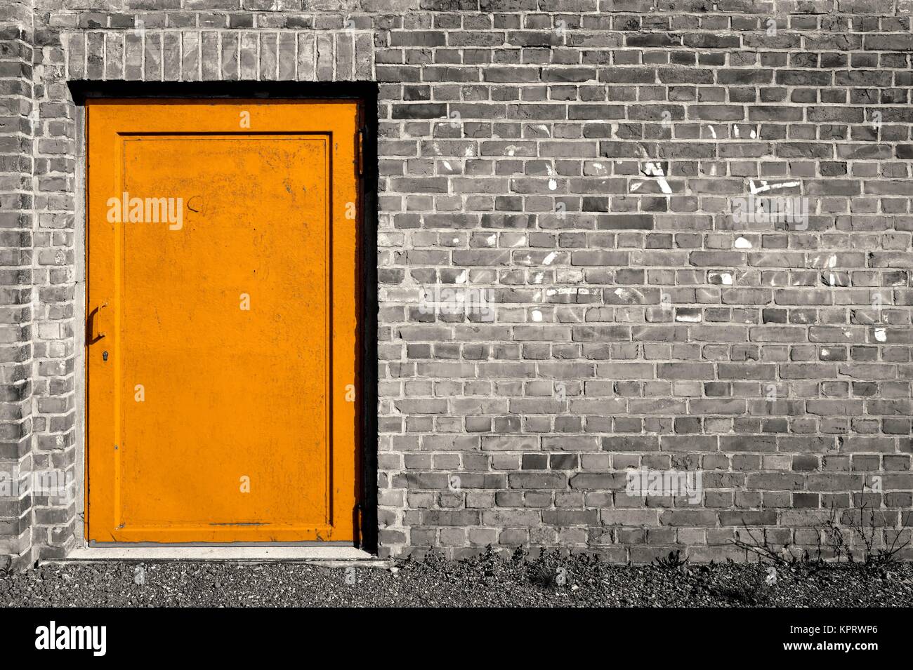 steel door at a factory building in magdeburg Stock Photo - Alamy