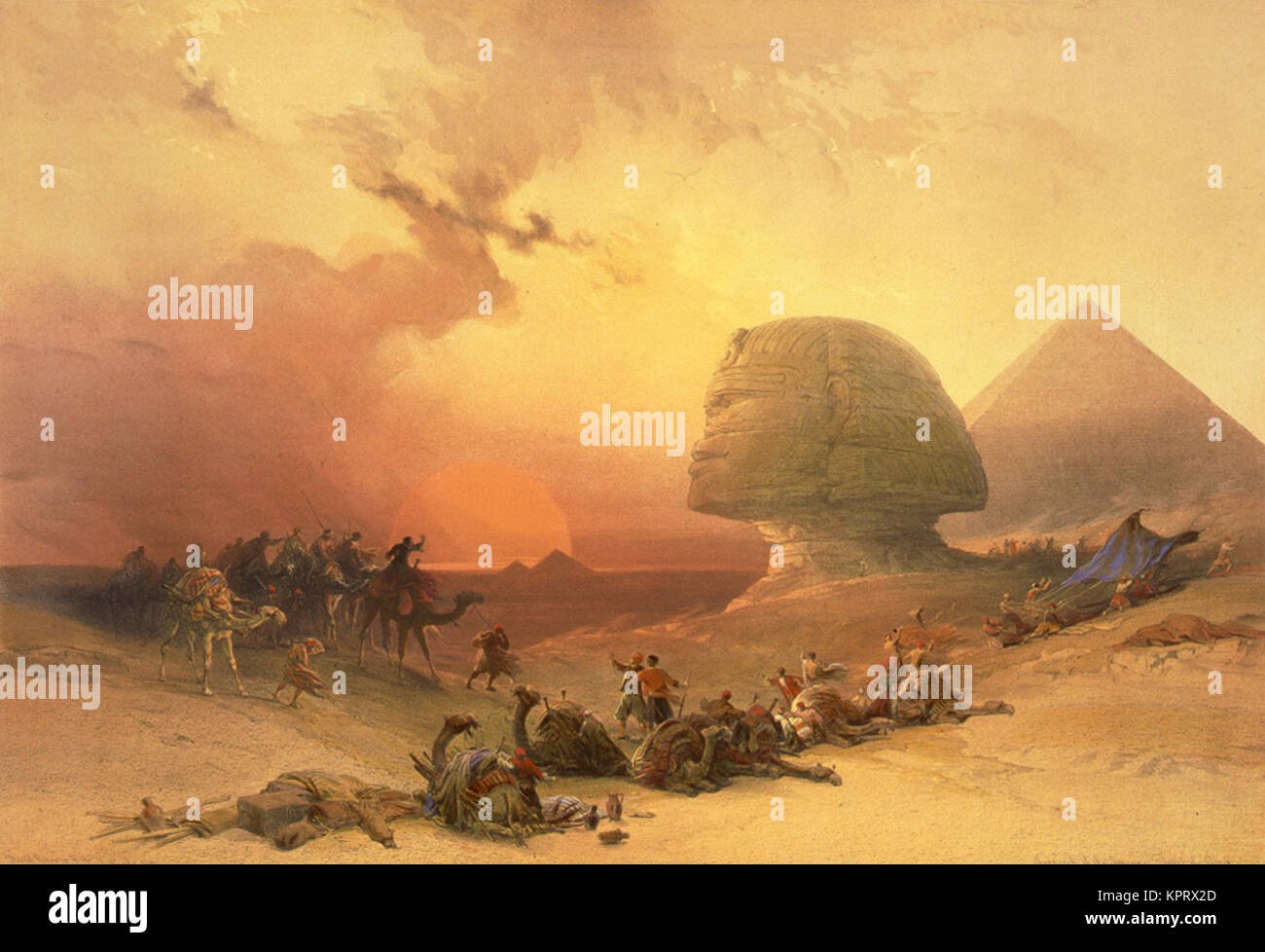 Approach of the simoom--desert of Gizeh Stock Photo - Alamy