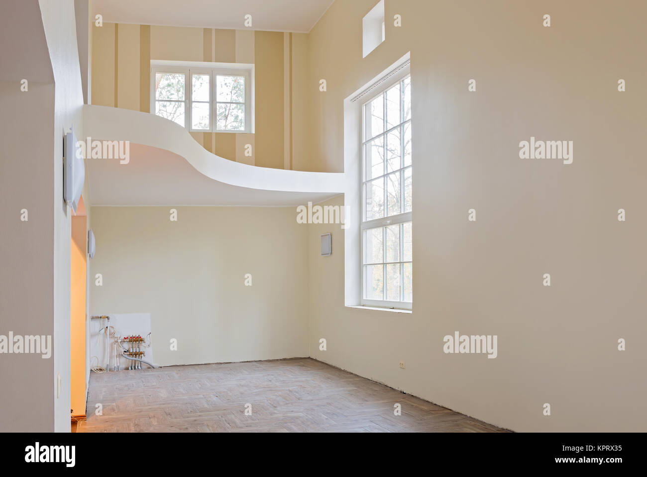 New home construction interior living room Stock Photo - Alamy
