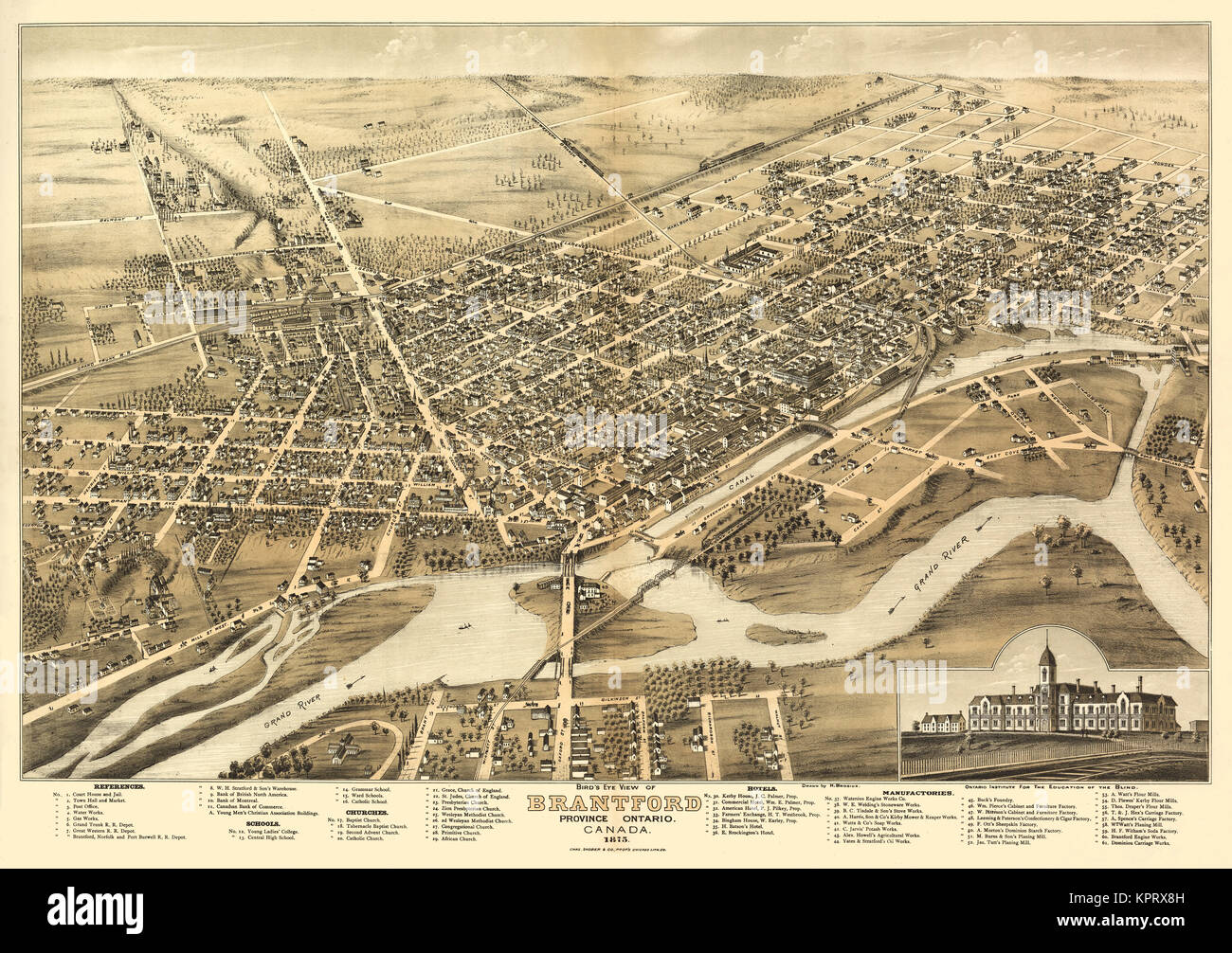 Brantford map hi-res stock photography and images - Alamy