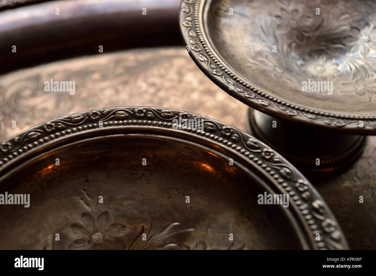 Tarnished silver texture hi-res stock photography and images - Alamy