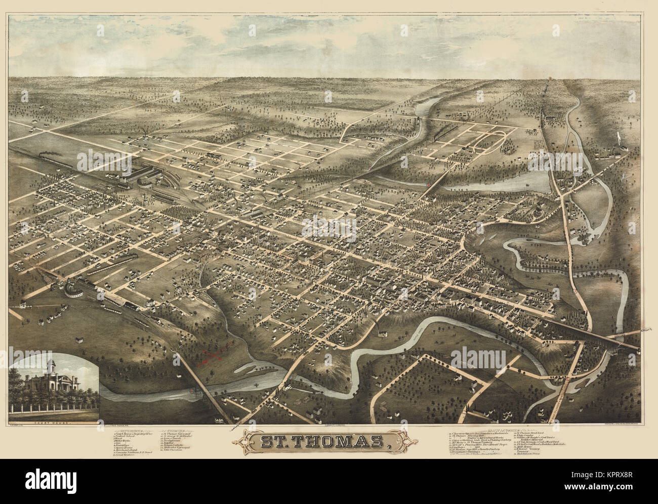Map of st thomas ontario hi-res stock photography and images - Alamy