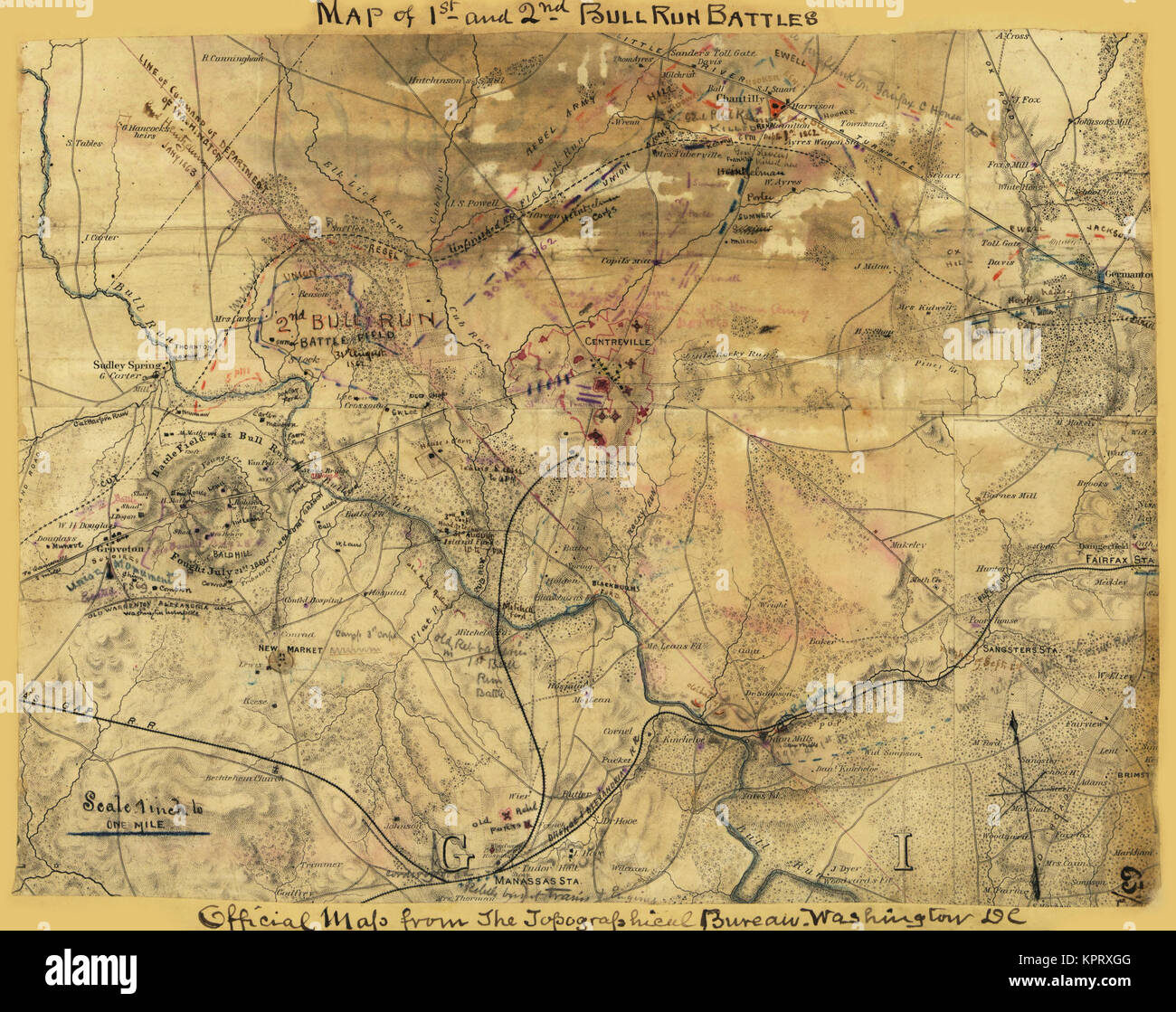 Map of civil war forts hi-res stock photography and images - Alamy