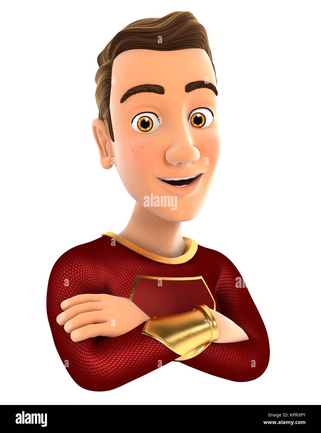 Muscular man crossed arms Cut Out Stock Images & Pictures - Alamy