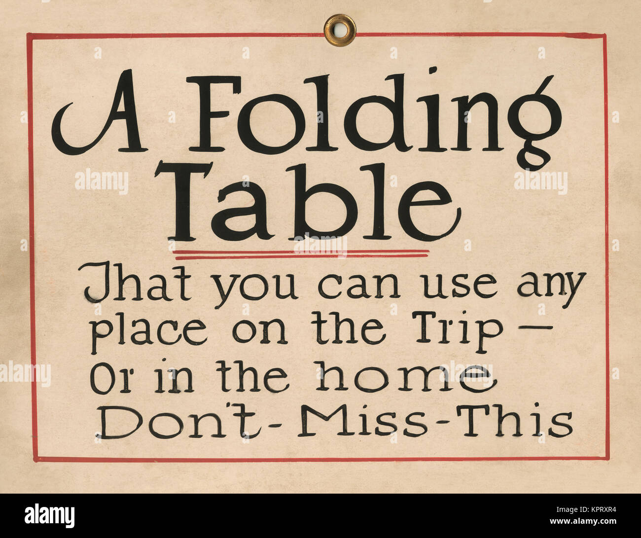 A Folding Table Stock Photo - Alamy
