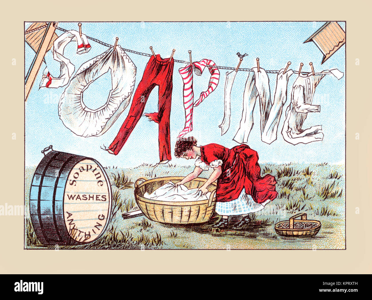 Soapine washes anything Stock Photo - Alamy
