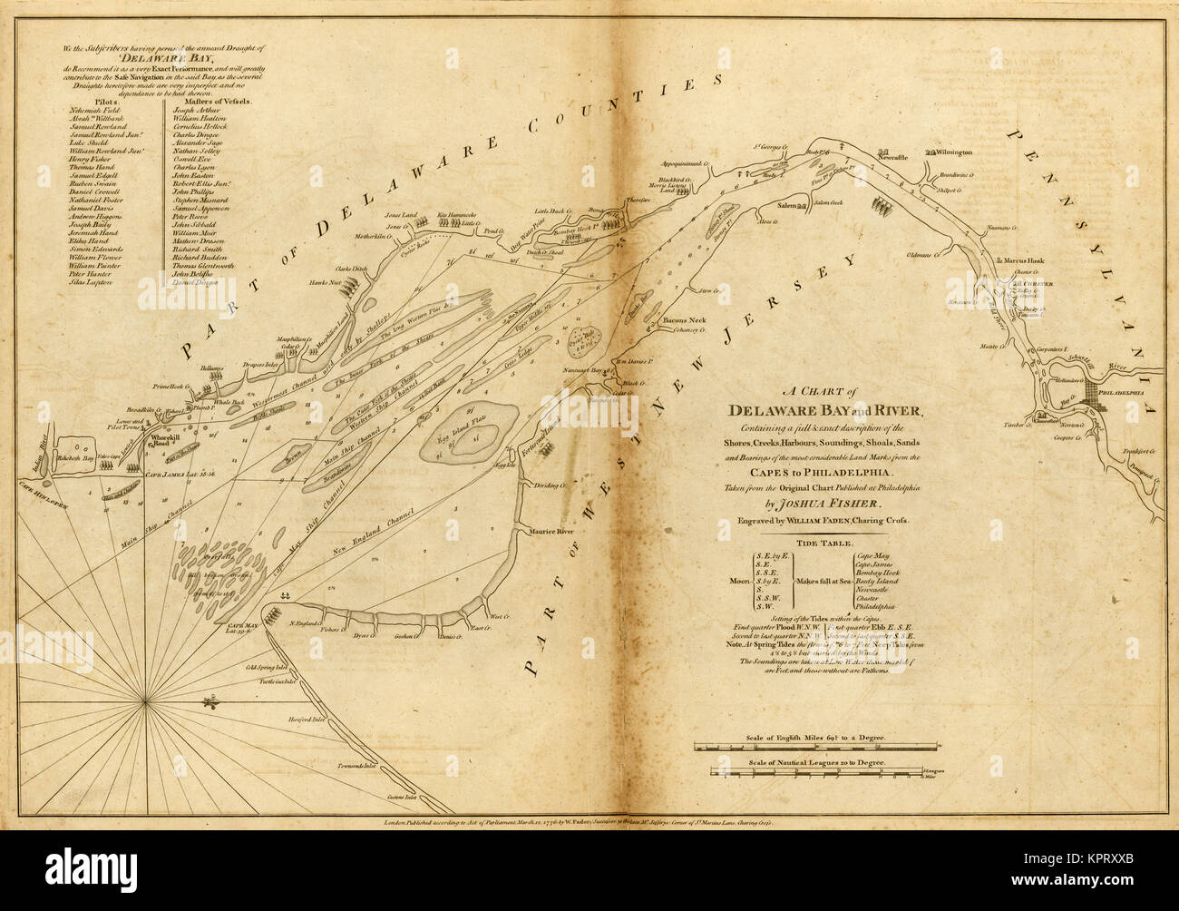 Map of delaware bay hi-res stock photography and images - Alamy