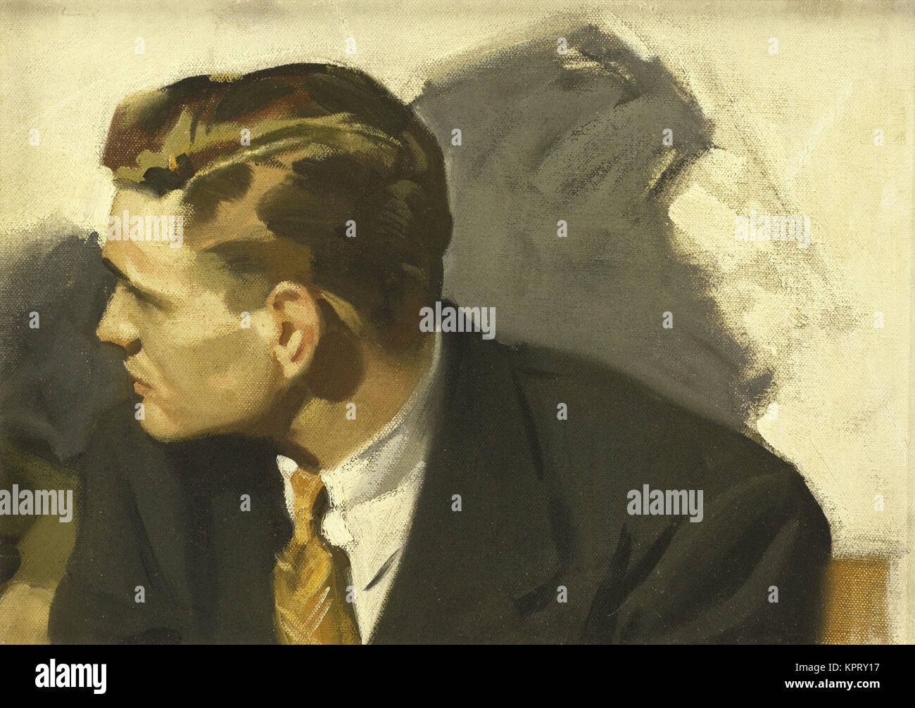 A Young Man in Profile Stock Photo - Alamy