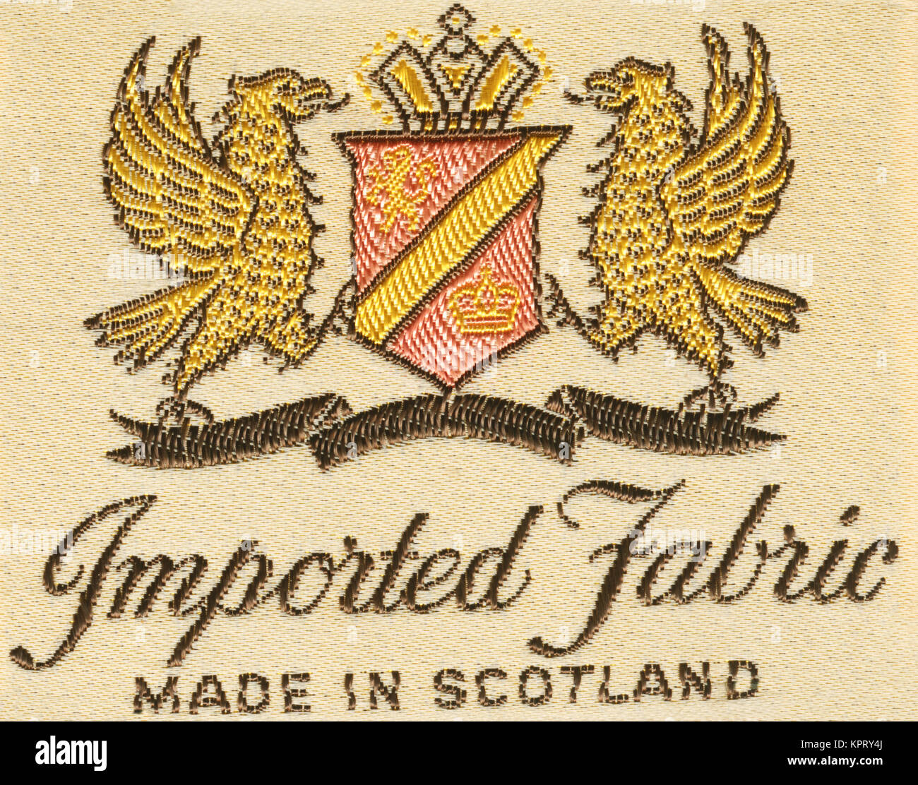 Imported Fabric Made in Scotland Stock Photo - Alamy