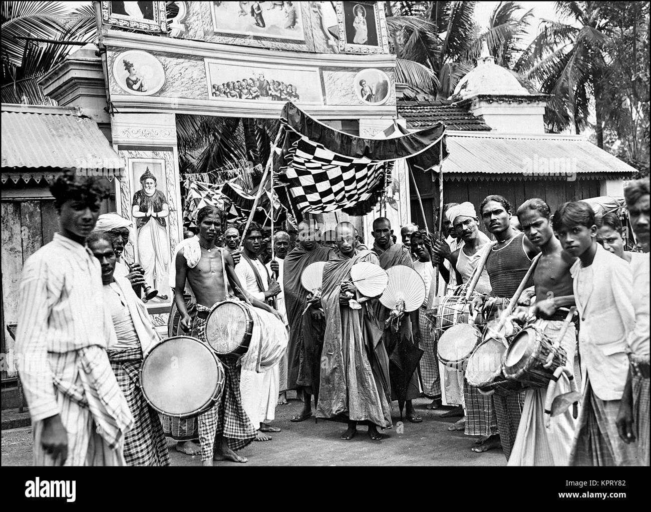 India religious procession Black and White Stock Photos & Images - Alamy