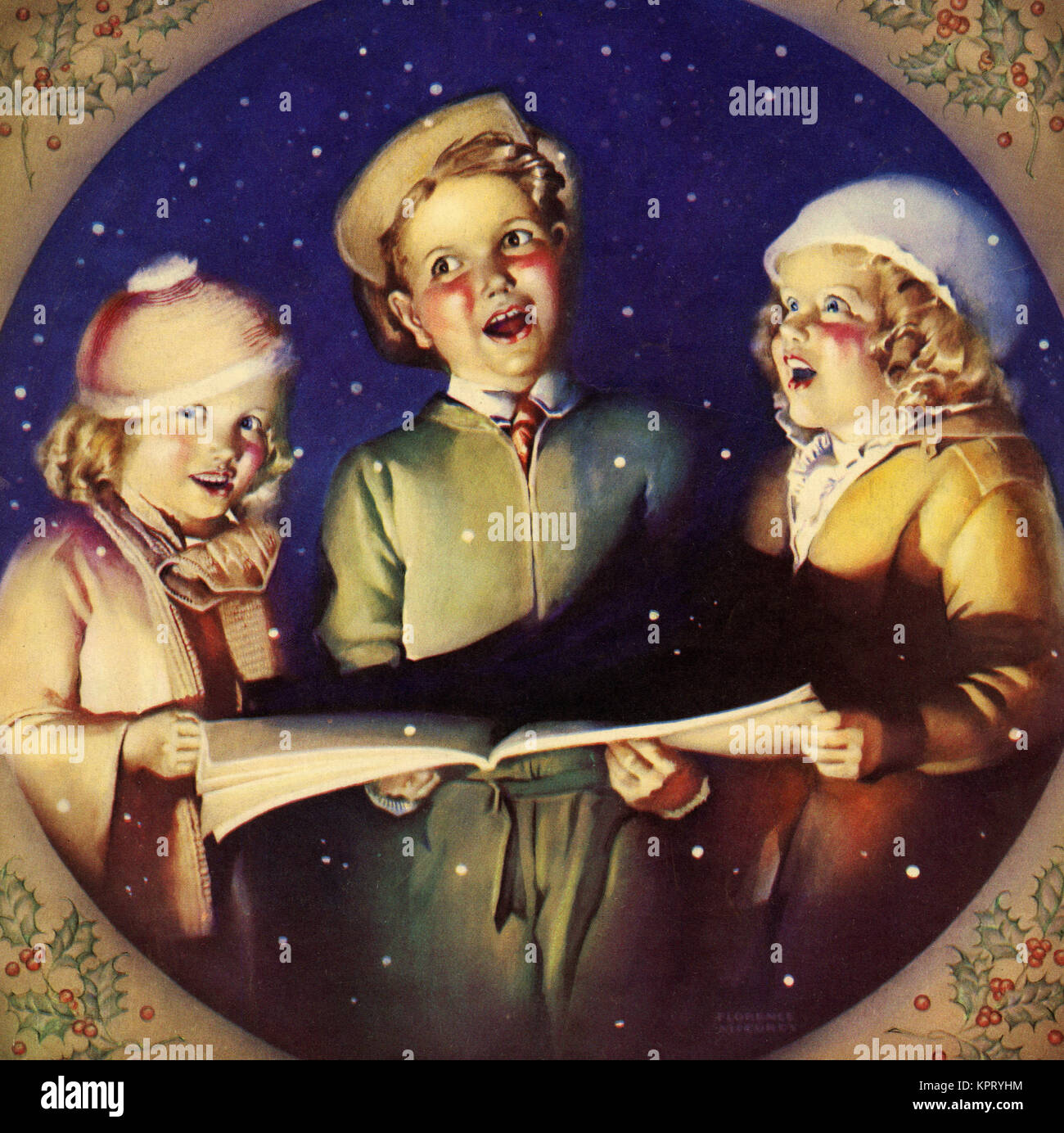 Singing christmas carols hi-res stock photography and images - Alamy