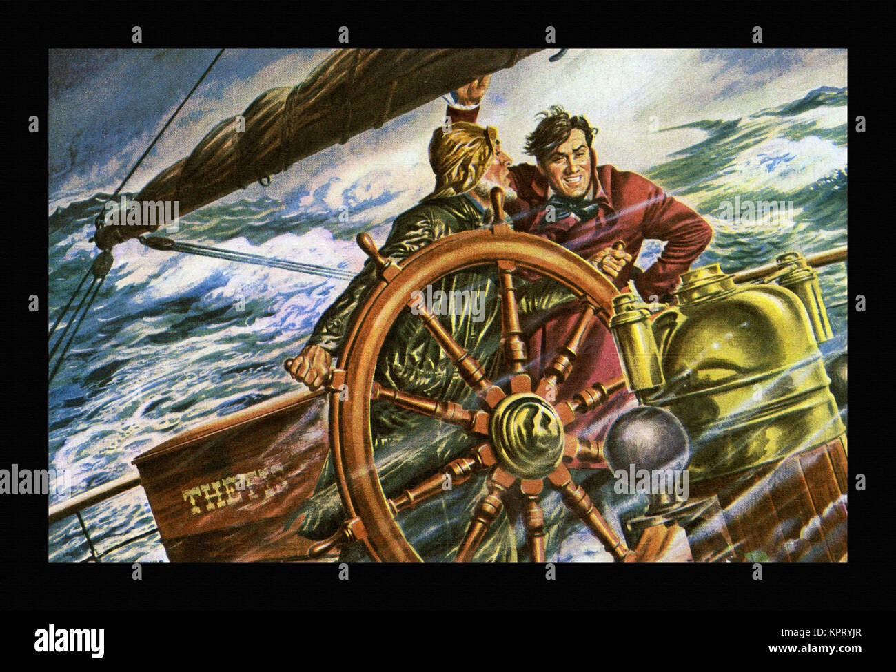 Captain At Ships Helm