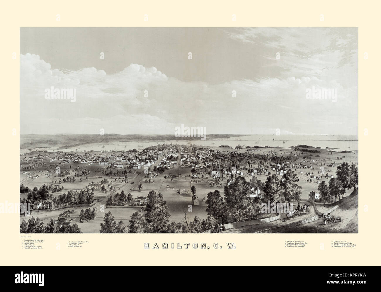 Map of hamilton hi-res stock photography and images - Alamy