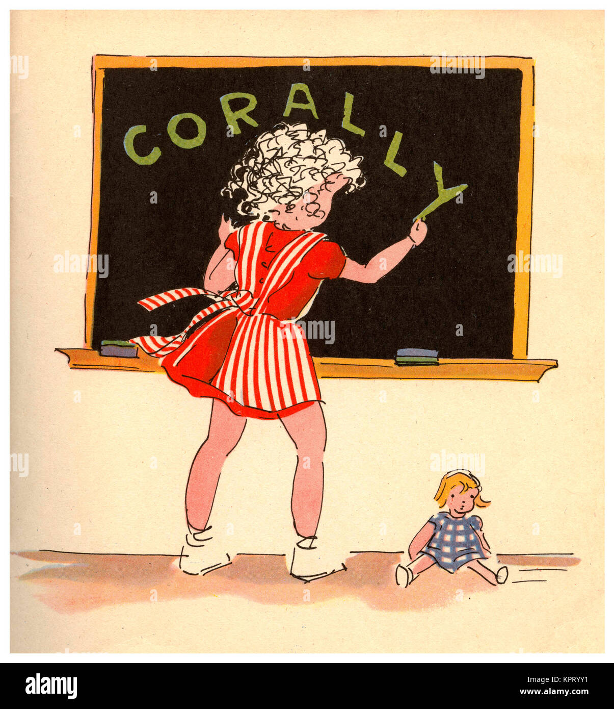 Writing on the Blackboard Stock Photo - Alamy
