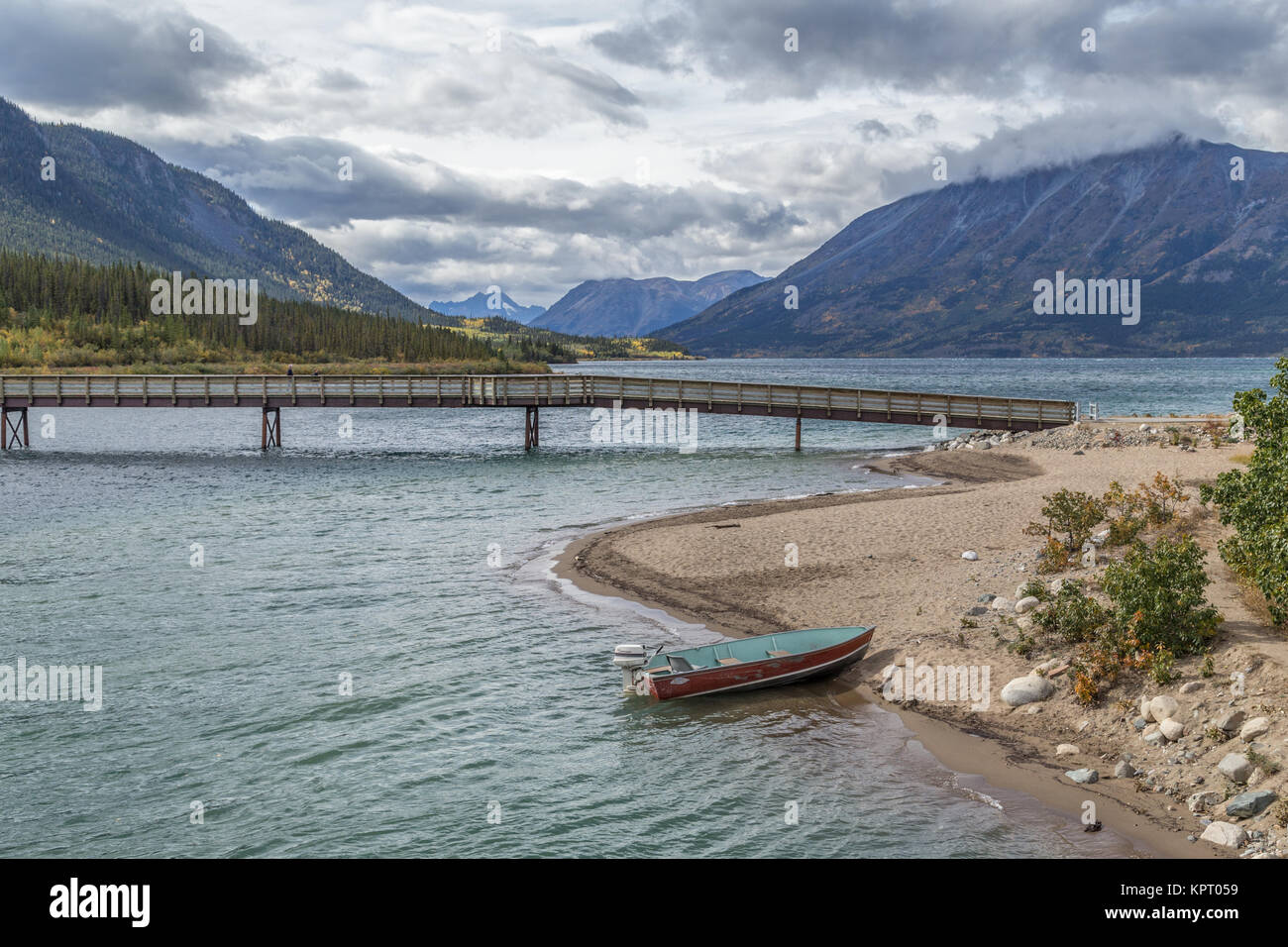 Bennett Lake, British Columbia, Canada taken from Carcross on the ...