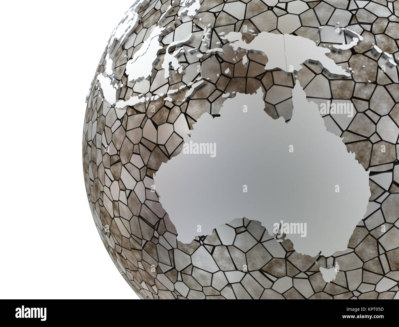 Australia on translucent Earth Stock Photo - Alamy