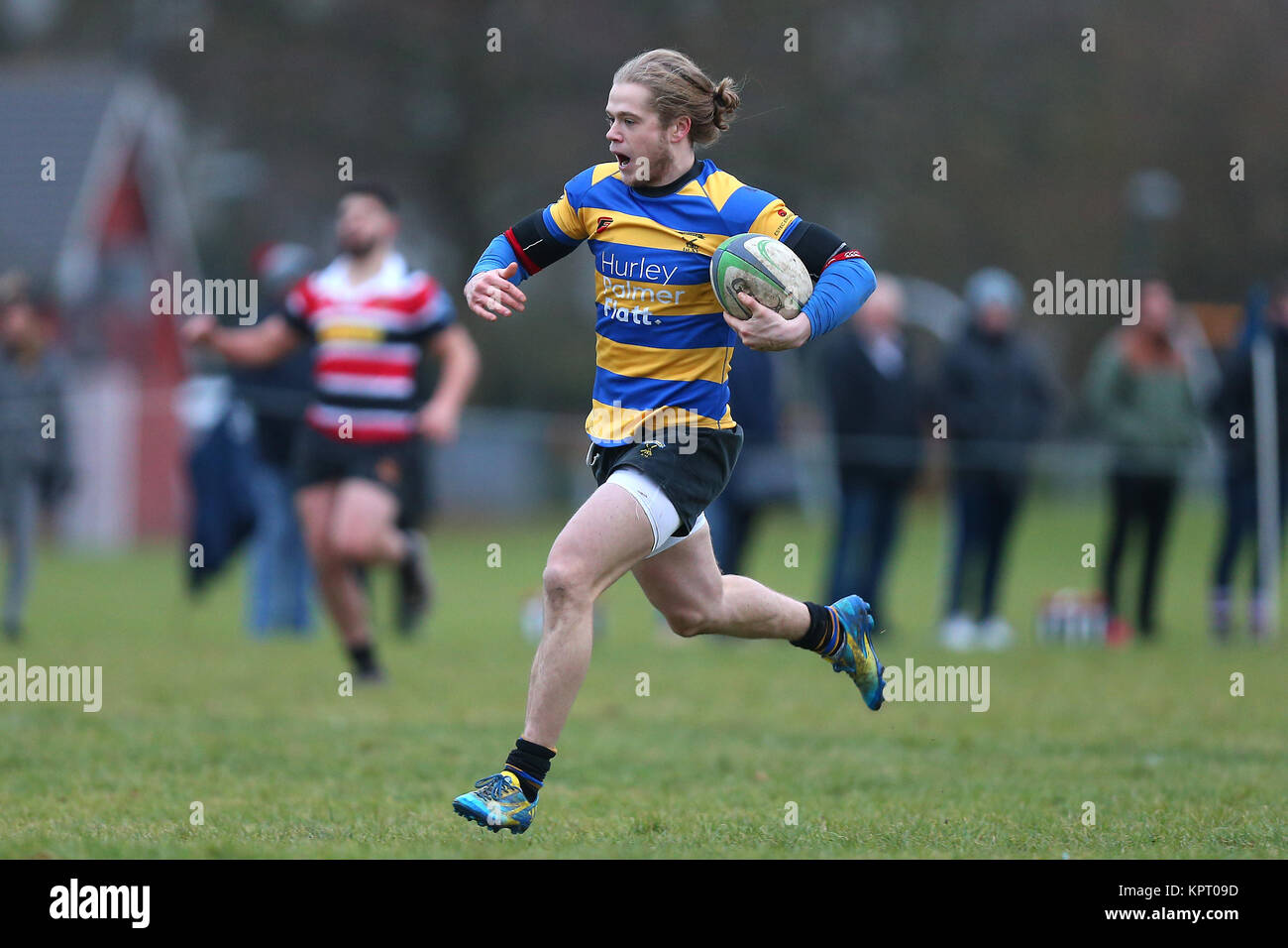 Upminster go over for their second try during Upminster RFC vs Campion ...