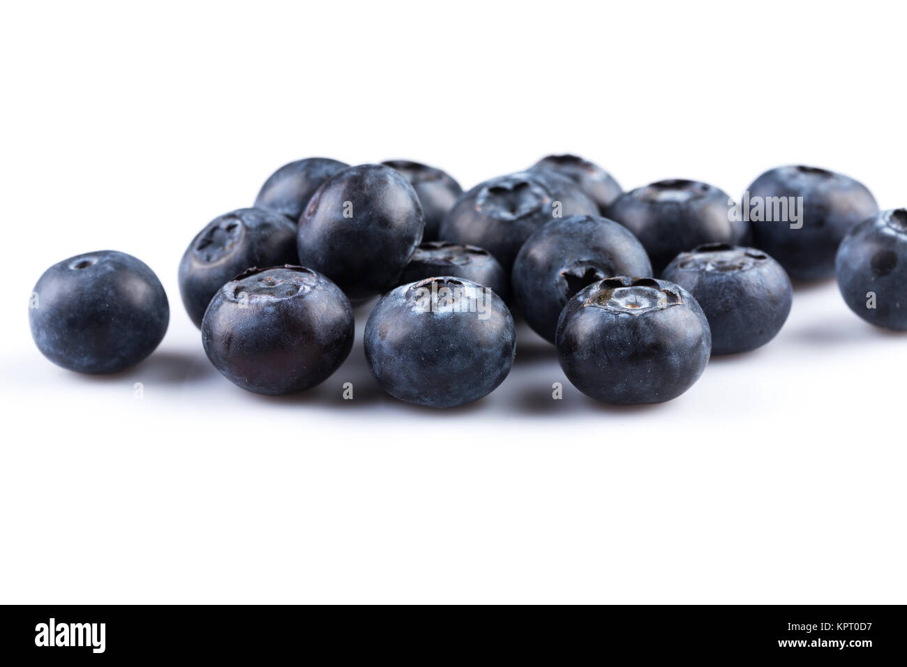 Blueberries on white background Stock Photo - Alamy