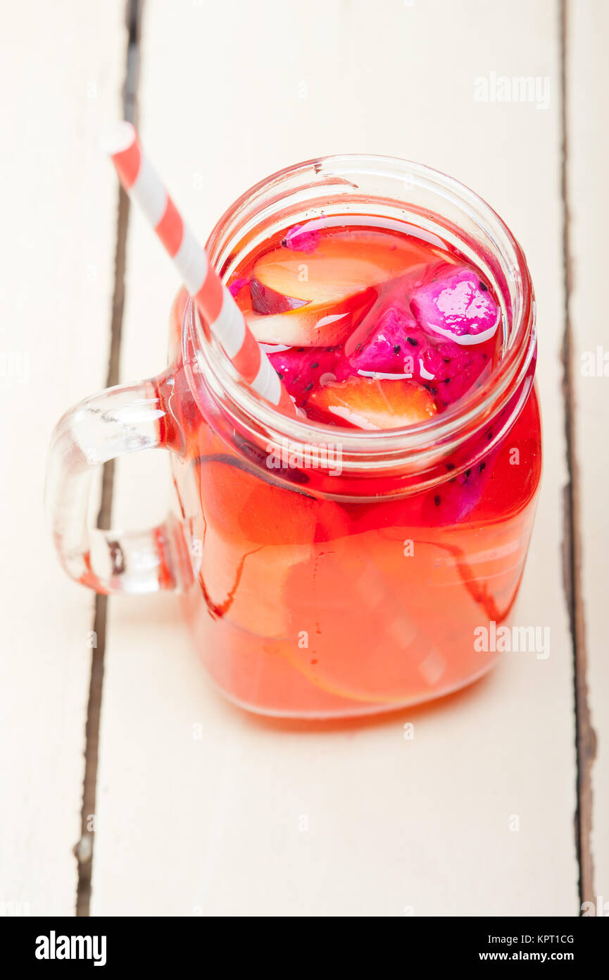 fresh fruit punch drink Stock Photo - Alamy