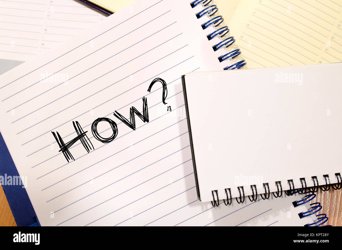 How write on notebook Stock Photo - Alamy