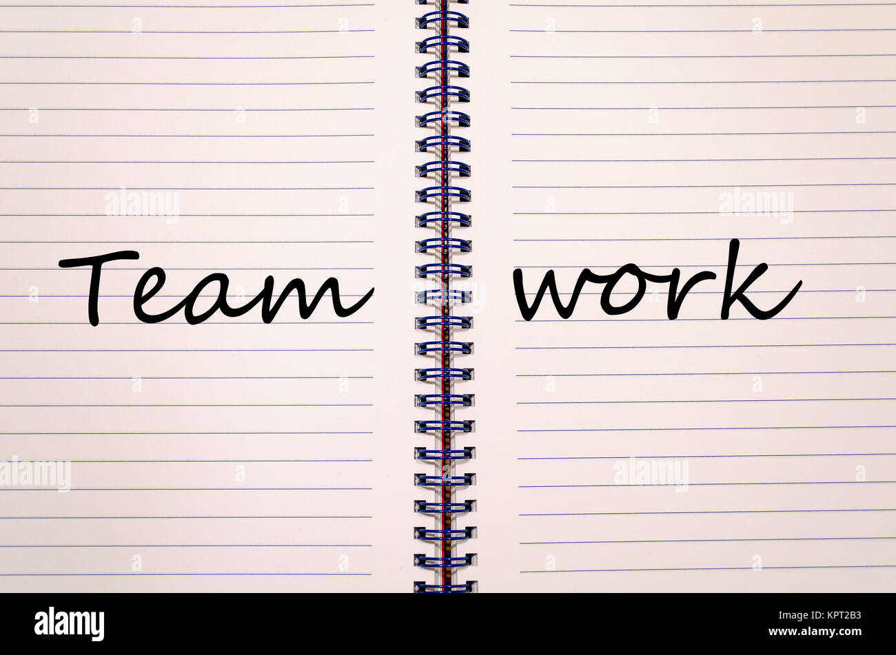 Teamwork write on notebook Stock Photo - Alamy