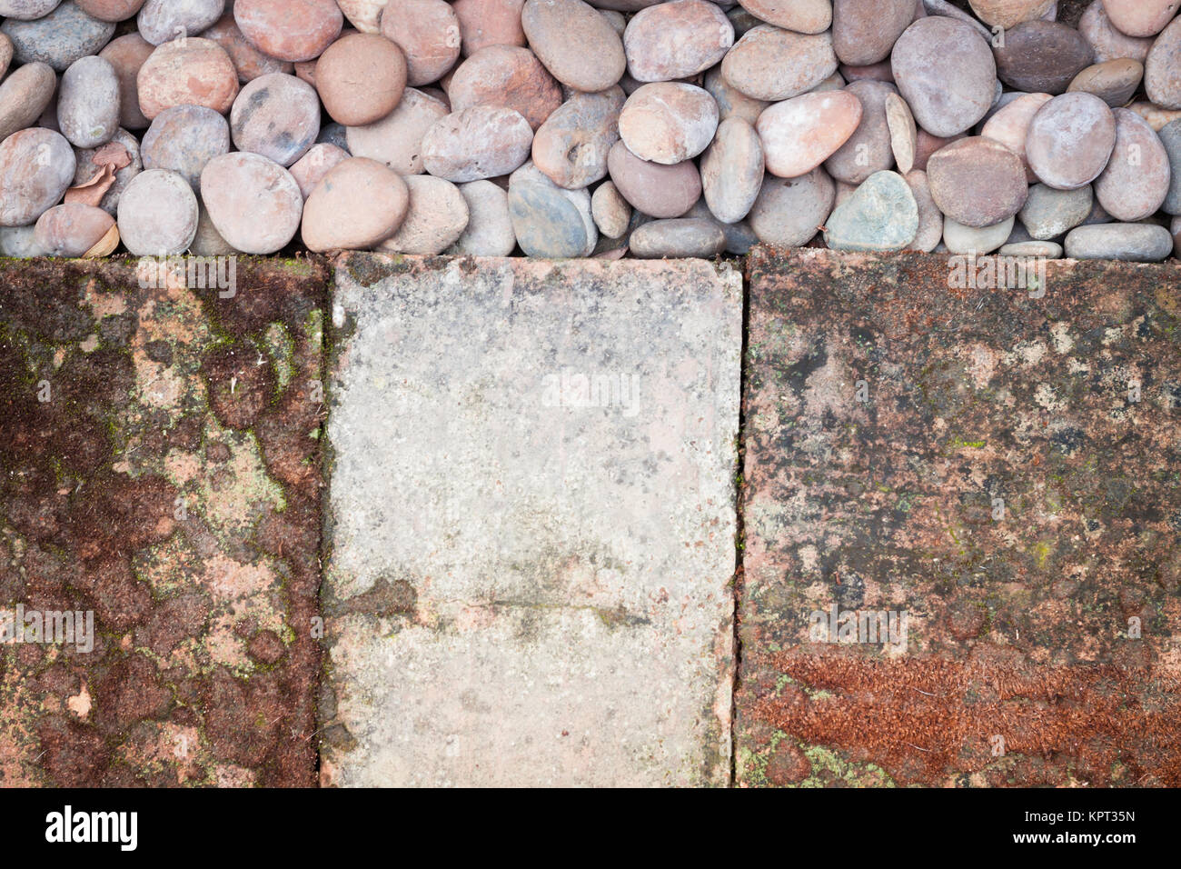 Pebble stones and bricks abstract background, stock photo Stock Photo ...