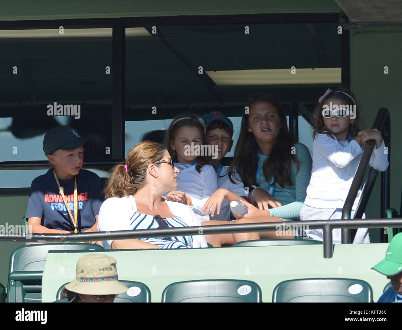 Charlene riva federer and myla rose federer hi-res stock photography ...