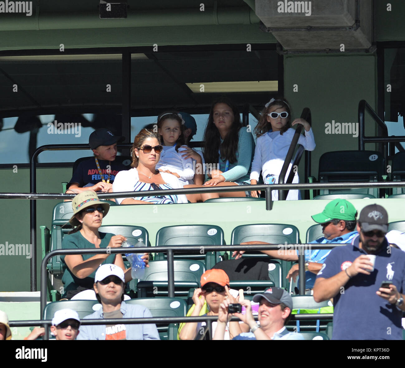 Charlene riva federer and myla rose federer hi-res stock photography ...