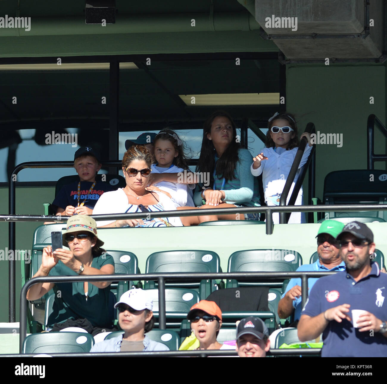 Charlene riva federer and myla rose federer hi-res stock photography ...