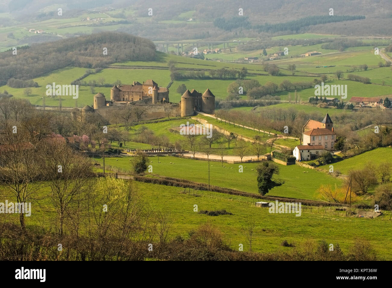 Berze castle or fortress of berze le chatel hi-res stock photography ...