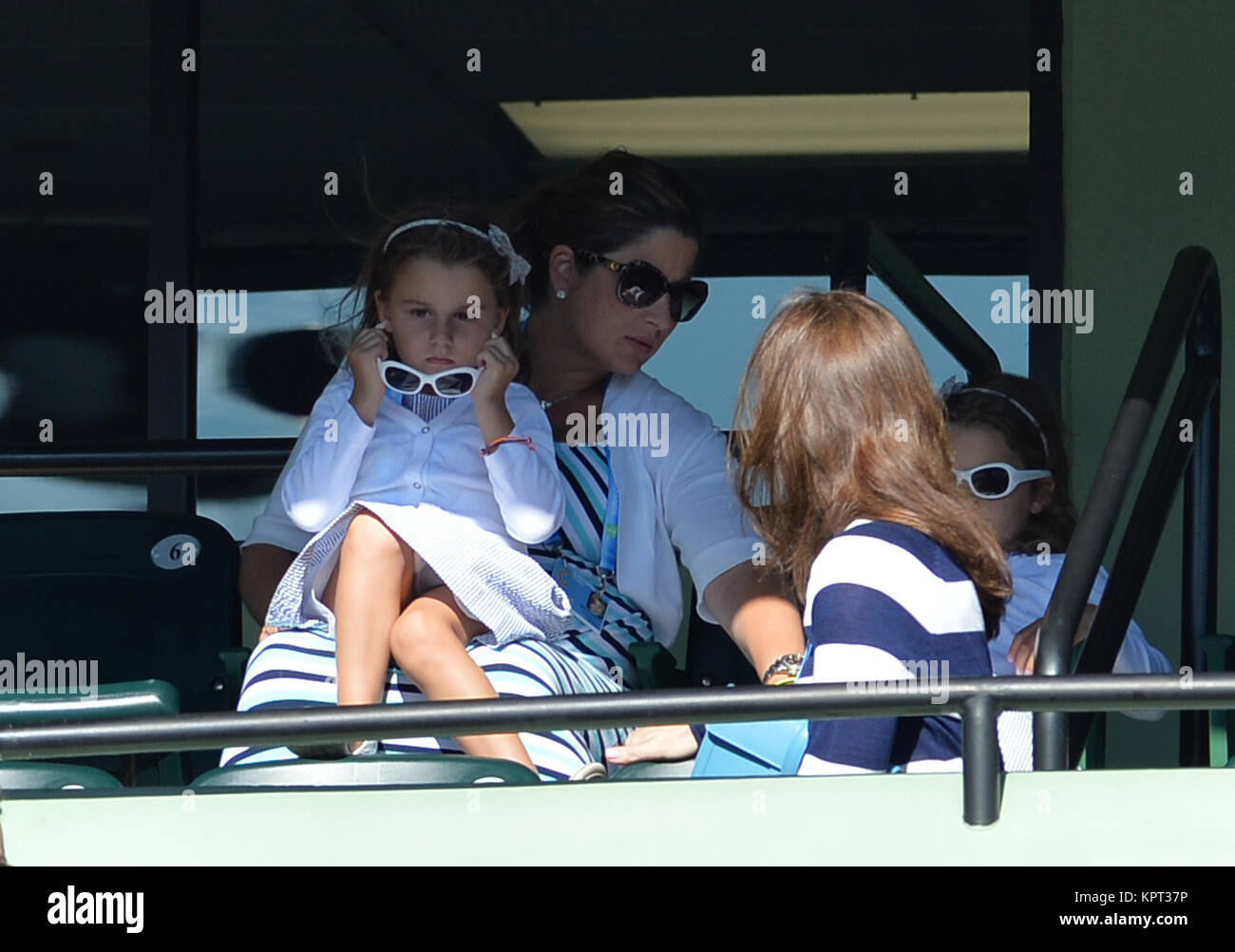 Charlene riva federer and myla rose federer hi-res stock photography ...