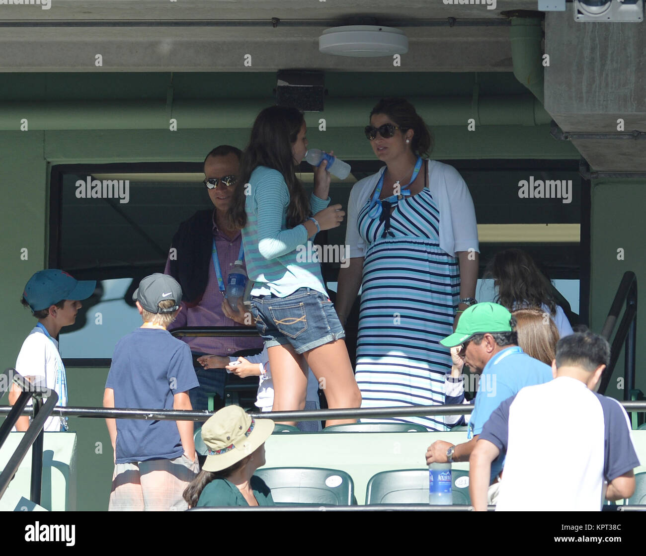 Charlene riva federer and myla rose federer hi-res stock photography ...
