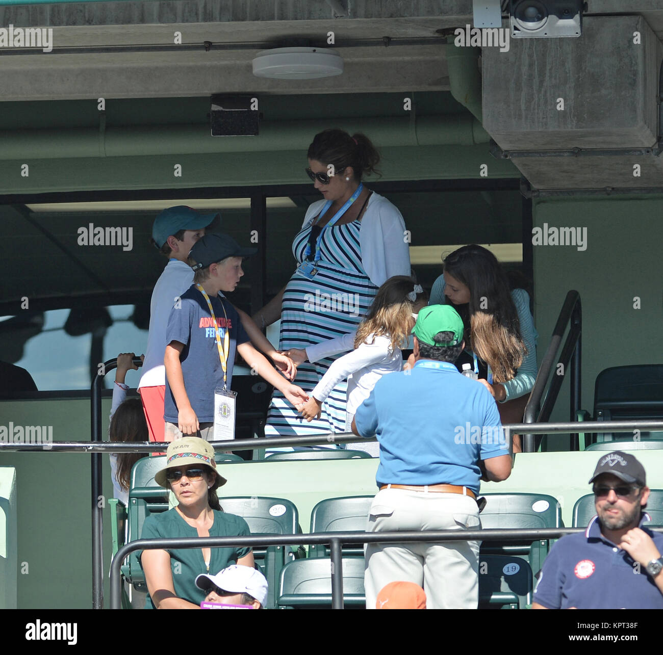 Charlene riva federer and myla rose federer hi-res stock photography ...