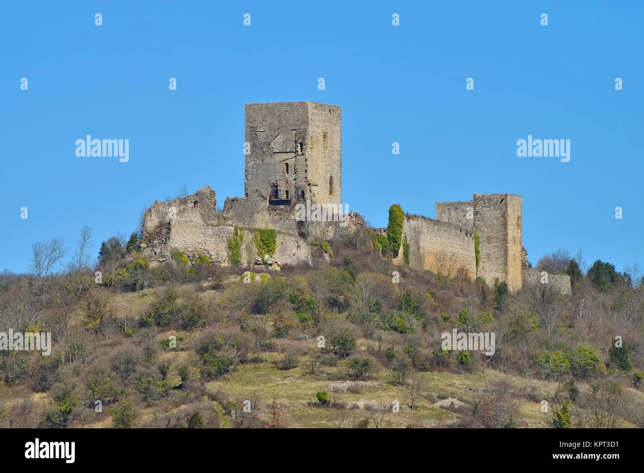 Burg Puivert im Süden Frankreichs - cathare castle Puivert in southern ...