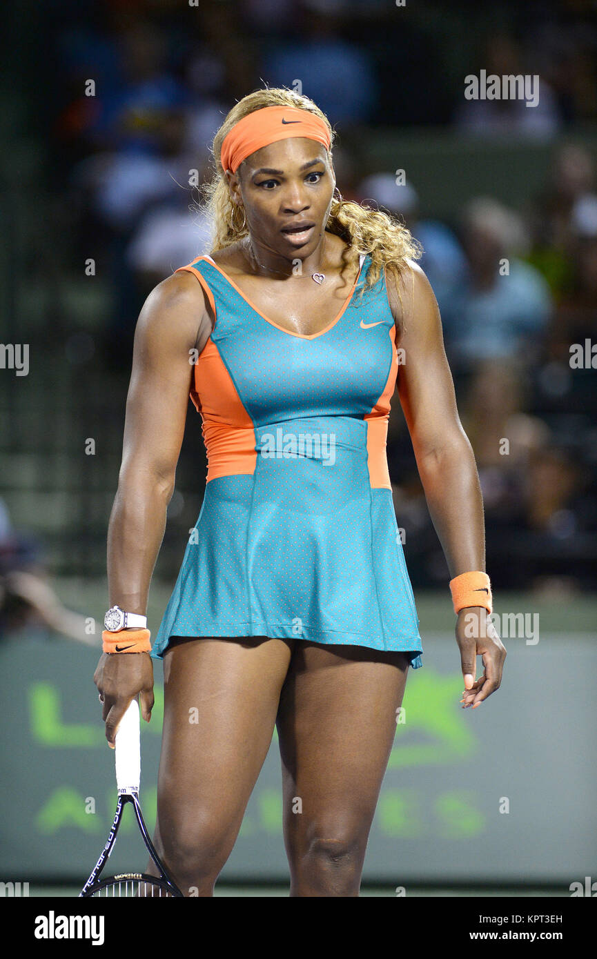 KEY BISCAYNE, FL - MARCH 25: Serena Willaims defeats Angelique Kerber ...