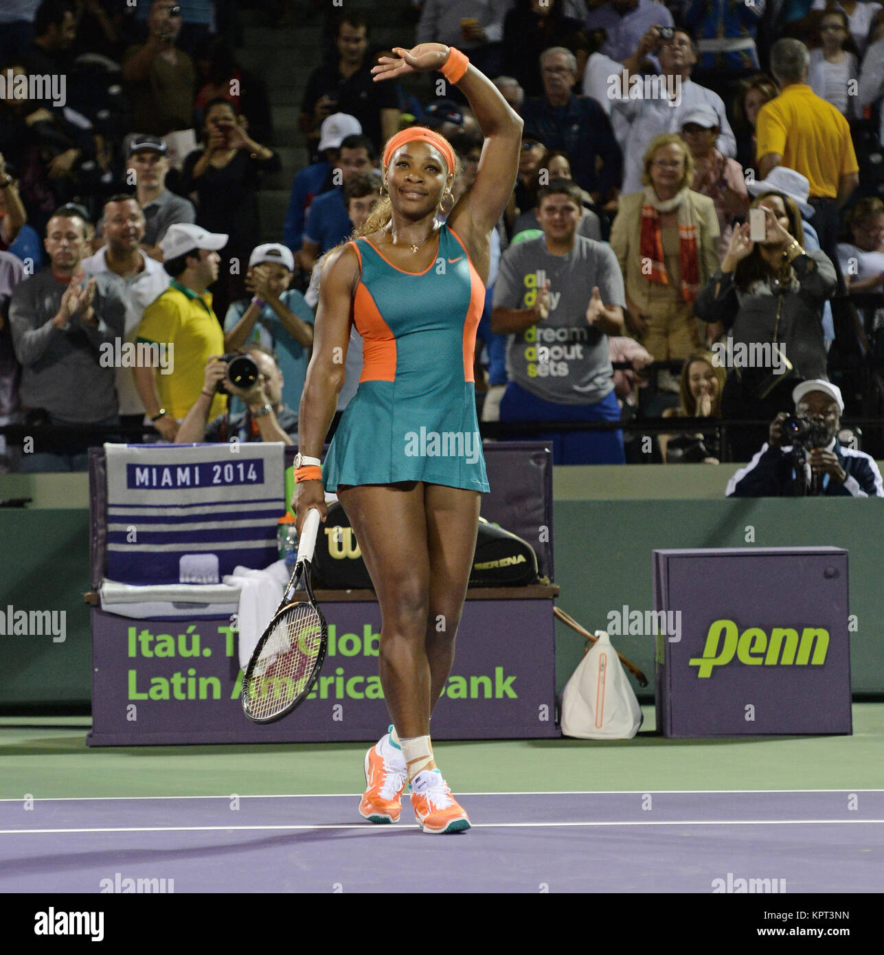 KEY BISCAYNE, FL - MARCH 25: Serena Willaims defeats Angelique Kerber ...