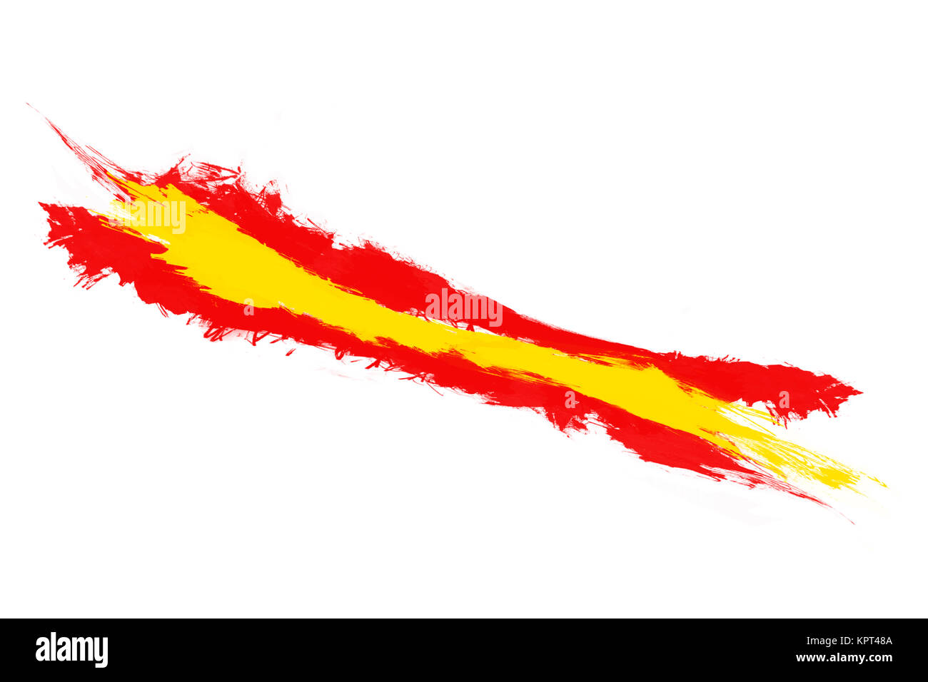 Painted colors of Spain isolated on white background Stock Photo - Alamy