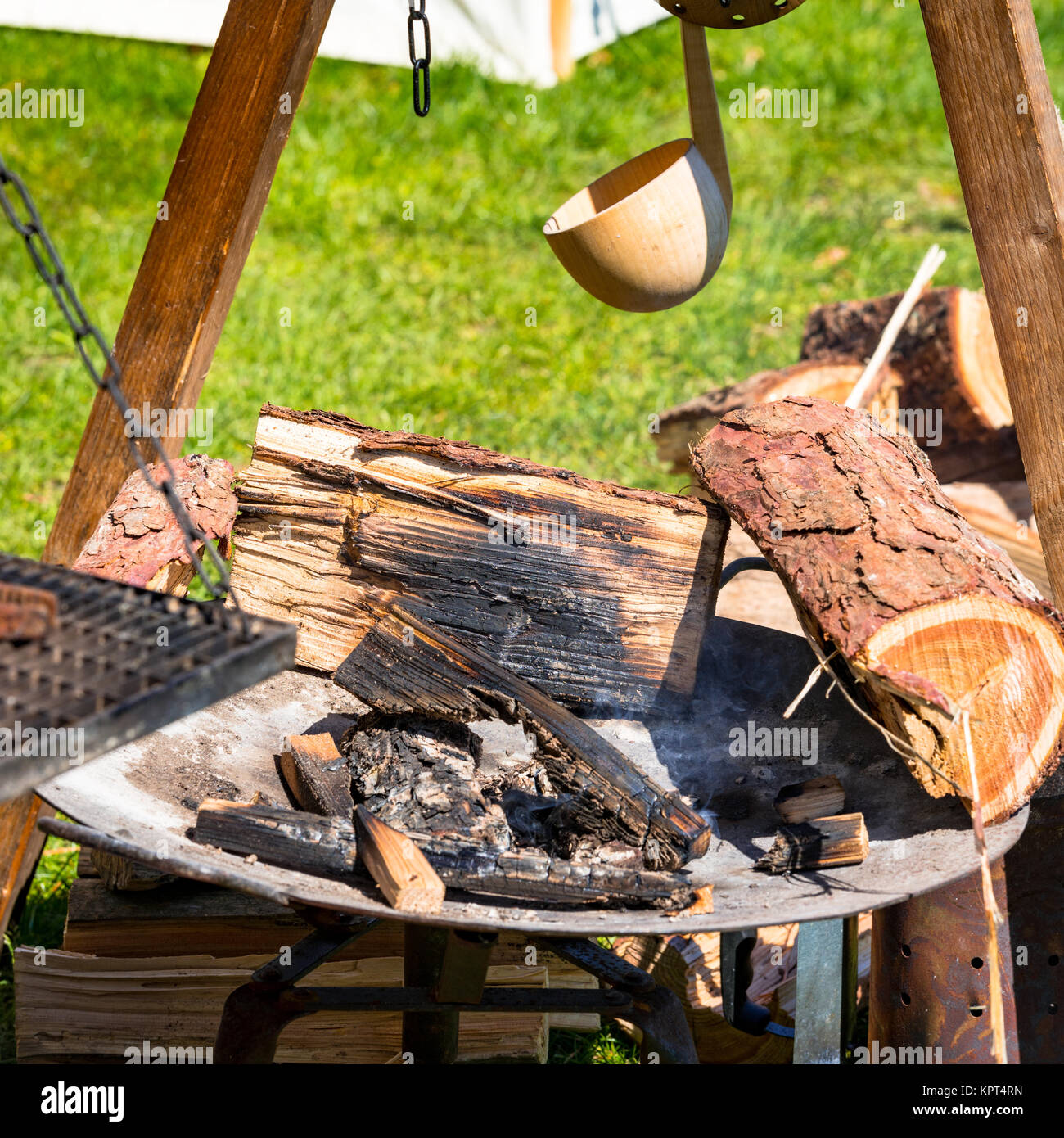 boiling over the fire Stock Photo - Alamy